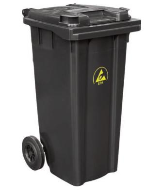China 120L Antistatic ESD Plastic Garbage Bin for Electronic Factories - 120 Liter Capacity ESD-Safe Waste Container for sale