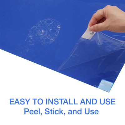 China PE Film Cleanroom Sticky Mat Disposable 35-50μm Thickness with 99.9% Dirt Removal Efficiency for ESD Control for sale