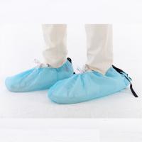 China ESD Shoe Covers with Conductive Grounding Strip - Disposable Nonwoven Cleanroom Protection - Universal Size for sale