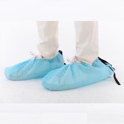 China ESD Shoe Covers with Conductive Grounding Strip - Disposable Nonwoven Cleanroom Protection - Universal Size for sale