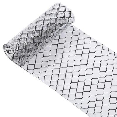 China Cleanroom Soft Black Grid Transparent ESD Anti Static PVC Curtain for sale