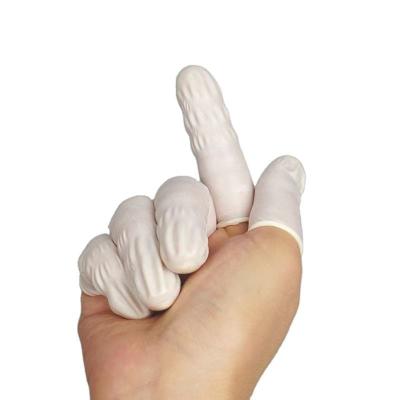 China Thick 0.25mm Powder Free Finger Cots 100% Pure Natural Latex ESD Safety Gloves for Electronics for sale