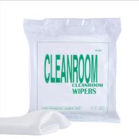 China Lint Free SMT Cleanroom Wiper 100% Polyester Laser Cut 6x6 & 9x9 Inch 110-140 GSM Microfiber Cloth for sale