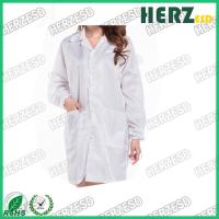 China ESD Cleanroom Coverall Uniform with 10^6-10^8Ω Resistance for Class 100-1000 Semiconductor & Pharmaceutical Labs for sale