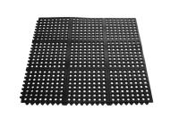 China Rubber Flooring Mat Antifatigue Mat Anti-slip Rubber Mat With Holes Interlocking Open Holed Tiles for sale