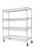 China Customized Size ESD Wire Mesh Shelving Cart Anti Static Storage Trolley for sale