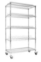 China Customized Size ESD Wire Mesh Shelving Cart Anti Static Storage Trolley for sale