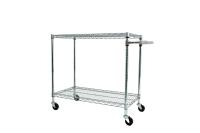 China ESD Wire Shelf Trolley Customized Stainless Steel Mesh Storage Cart Antistatic for sale