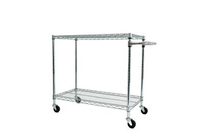 China ESD Wire Shelf Trolley Customized Stainless Steel Mesh Storage Cart Antistatic for sale