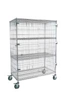 China ESD Shelf Trolley Customized 4 Layers with Wire Mesh Shelving Storage Cart for sale