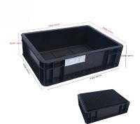 China 400x300mm Storage Container Stackable ESD Industrial Plastic Storage Bin Box Conductive Crate for sale