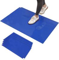 China Cleanroom ESD Sticky Mat Blue White 35-50μm PE Film Dirt Removal for sale