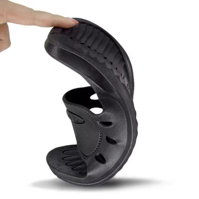 China Factory ESD Anti Static SPU Slippers Black Six-Hole Cleanroom Workshop Safety Comfortable Anti-Slip for sale