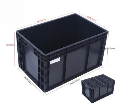China ESD Box Black Anti Static Container Bin for Parts Circulation and Storage for sale