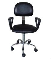 China Wholesale PU Rotatable Foam ESD Chair with Footring Anti-Static Stool Laboratory  Office Fabric Cleanroom for sale