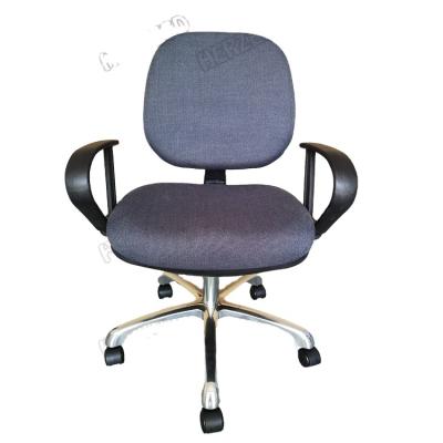 China Lab Factory Office Adjustable Swivel Desk Chairs ESD Stool  Anti Static Chairs With Arm Rest for sale