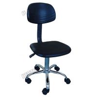 China Wholesale PU Rotatable Foam ESD Chair with Footring Anti-Static Stool Laboratory  Office Fabric Cleanroom for sale