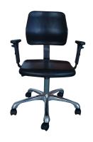 China Wholesale PU Rotatable Foam ESD Chair with Footring Anti-Static Stool Laboratory  Office Fabric Cleanroom for sale