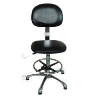 China Cleanroom Anti-static PU Leather High-profile Backrest Chair With Footrest  Cleanroom Lab Chair for sale
