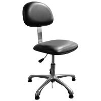 China Cleanroom Anti-static PU Leather High-profile Backrest Chair With Footrest  Cleanroom Lab Chair for sale