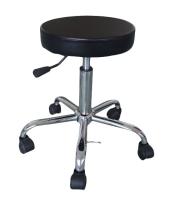 China Swivel High ESD PU Leather Antsiatic Round Stool With Footrest for sale