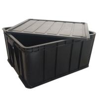 China ESD Plastic Storage Box with Lid – Conductive & Anti-Static Crate for sale