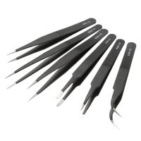 China Stainless Steel ESD Safe Tweezers 110mm for Electronics and Phone Repair for sale