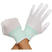 China ESD Conductive Gloves Polyester Anti-static Work Glove Anti-slip Carbon PU Tip Palm Fit for sale