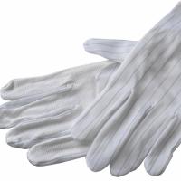 China Anti-Static Polyester ESD Gloves for Electronics Safety Inspection Conductive Fiber Anti-slip Glove for sale