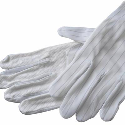 China Anti-Static Polyester ESD Gloves for Electronics Safety Inspection Conductive Fiber Anti-slip Glove for sale