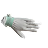 China ESD Conductive Gloves Polyester Anti-static Work Glove Anti-slip Carbon PU Tip Palm Fit for sale