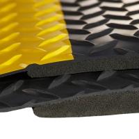 China Custom ESD industrial anti-fatigue mat with yellow safety borders for sale