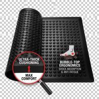 China ESD Anti Fatigue Rubber Mat Bubble Top Black Static Dissipative Floor Mat For Electronics Assembly Workstations for sale