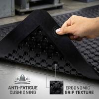 China Heavy Duty Commercial Anti Fatigue Rubber Floor Mat Beveled Edge Non Slip Bubble Top Workstation Kitchen Use for sale