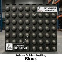 China Heavy Duty Commercial Anti Fatigue Rubber Floor Mat Beveled Edge Non Slip Bubble Top Workstation Kitchen Use for sale