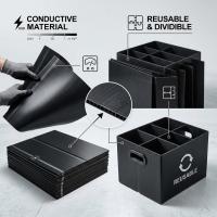 China ESD Reusable PP Corrugated Box Conductive Plastic Hollow Sheet Container For PCB Component Storage Transport for sale