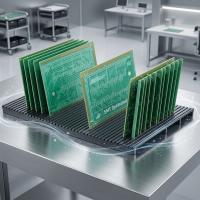 China Heavy-Duty Adjustable ESD PCB Storage Trolley for Anti-Static Circuit Boards for sale
