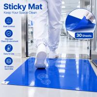 China Blue Tacky Mat Cleanroom Sticky Mat | Disposable Adhesive Floor Mat for Dust Control for sale