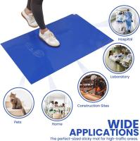 China Blue Tacky Mat Cleanroom Sticky Mat | Disposable Adhesive Floor Mat for Dust Control for sale