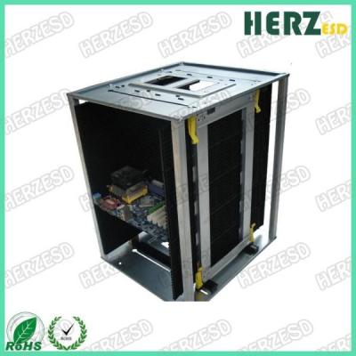 China HZ-2607 Metal ESD PCB Magazine Rack 460x400x563mm with 50 Slot Capacity for SMT Semiconductor Storage for sale