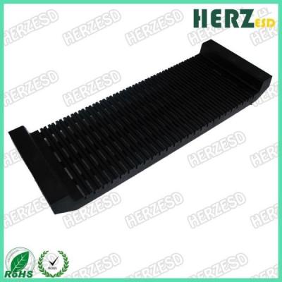 China HZ-2708 ESD Black PP Plastic PCB Circulation Rack 485x175x50mm Capacity 25 Boards for sale