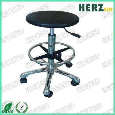 China HZ-32141 Cleanroom ESD Safe Swivel Round Chair 325mm Diameter with 620-820mm Height Adjustment for sale
