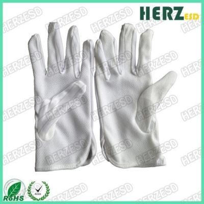 China HZ-4502 Anti-Slip ESD Anti-Static PVC Gloves with Grip Palm Dots - 10^9-10^11 Ohm Surface Resistance for Electronics Manufacturing for sale