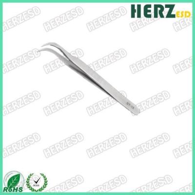 China ST-15 Fine Tip Curved Precision Tweezers with 45° Bent Tip and Anti-Static Properties for Electronics Assembly for sale