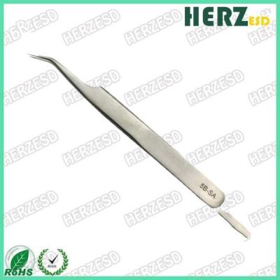 China 5B-SA Antistatic Stainless Steel ESD Tweezers with Curved Tips - 300+ Styles for Electronics Assembly for sale