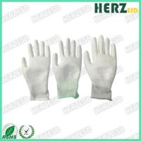 China HZ-4503P ESD Nylon PU Palm Coated Antistatic Gloves - 1×10⁶-⁸/cm Surface Resistivity, 80% Nylon 20% Carbon Construction for sale