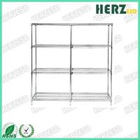 China ESD Wire Shelf Cart 1500mm Height with 4 Chrome Plated Shelves for Hospital Lab Electronic Workshop Storage for sale