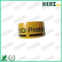 China ESD Warning Tape 50mm x 33M with 76mm Core - Yellow Electrostatic Protected Area Marking Tape for Electronic Packaging for sale