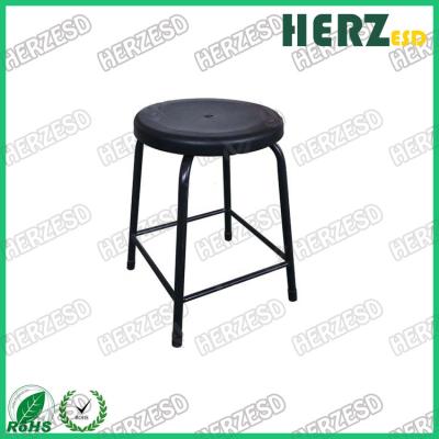China HZ-38130 ESD Plastic Round Antistatic Stool 320mm Diameter with 420-570mm Height Adjustment for Cleanroom Use for sale