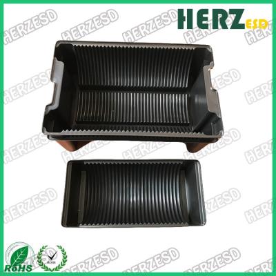 China HZ-2711 ESD Antistatic SMD Reel Container 410x190x110mm for 170-180mm Reels with 10⁴-10⁹ Ohm Resistance for sale
